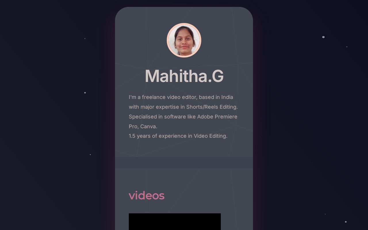 portfolio of Mahitha